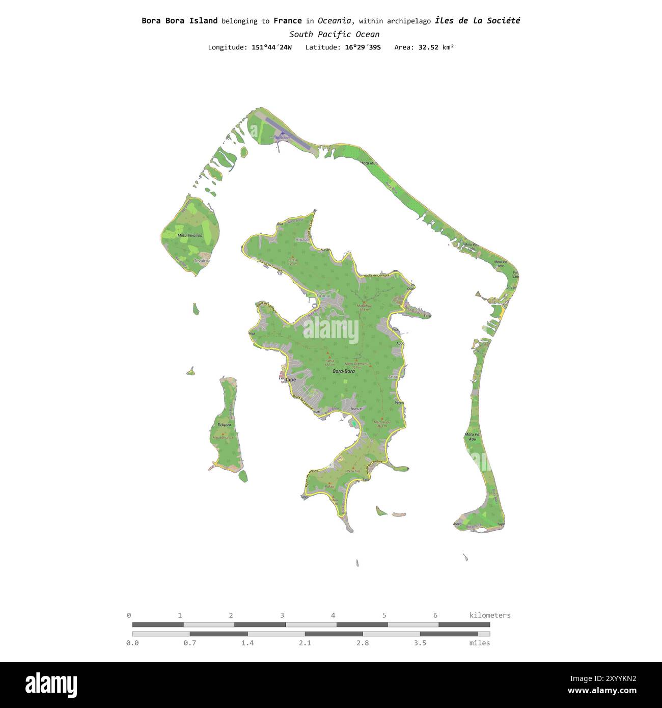 Bora Bora Island in the South Pacific Ocean, belonging to France ...