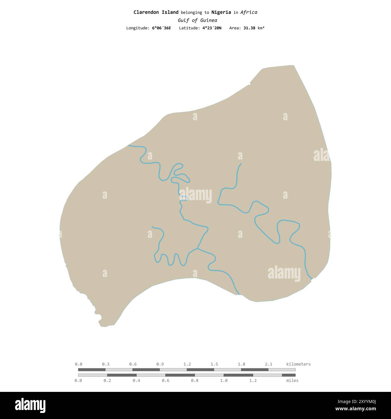 Clarendon outline map Cut Out Stock Images & Pictures - Alamy