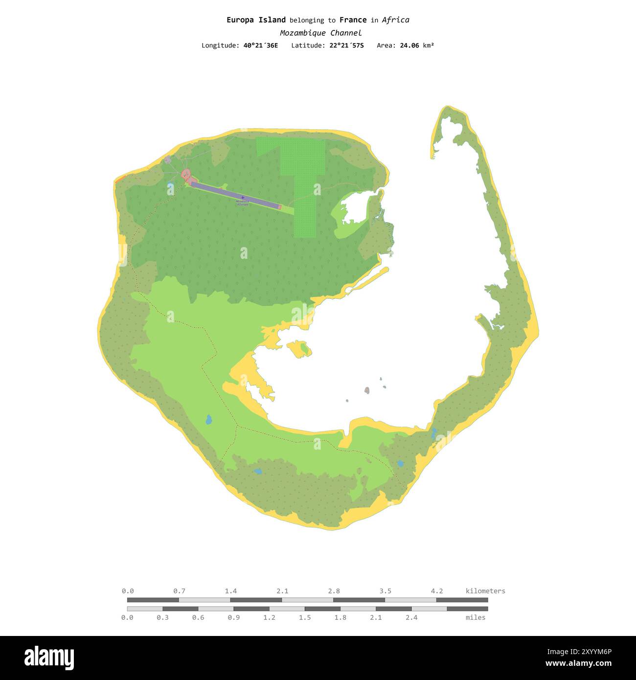 Europa Island Map Map Of Juan De Nova Island [ France ]
