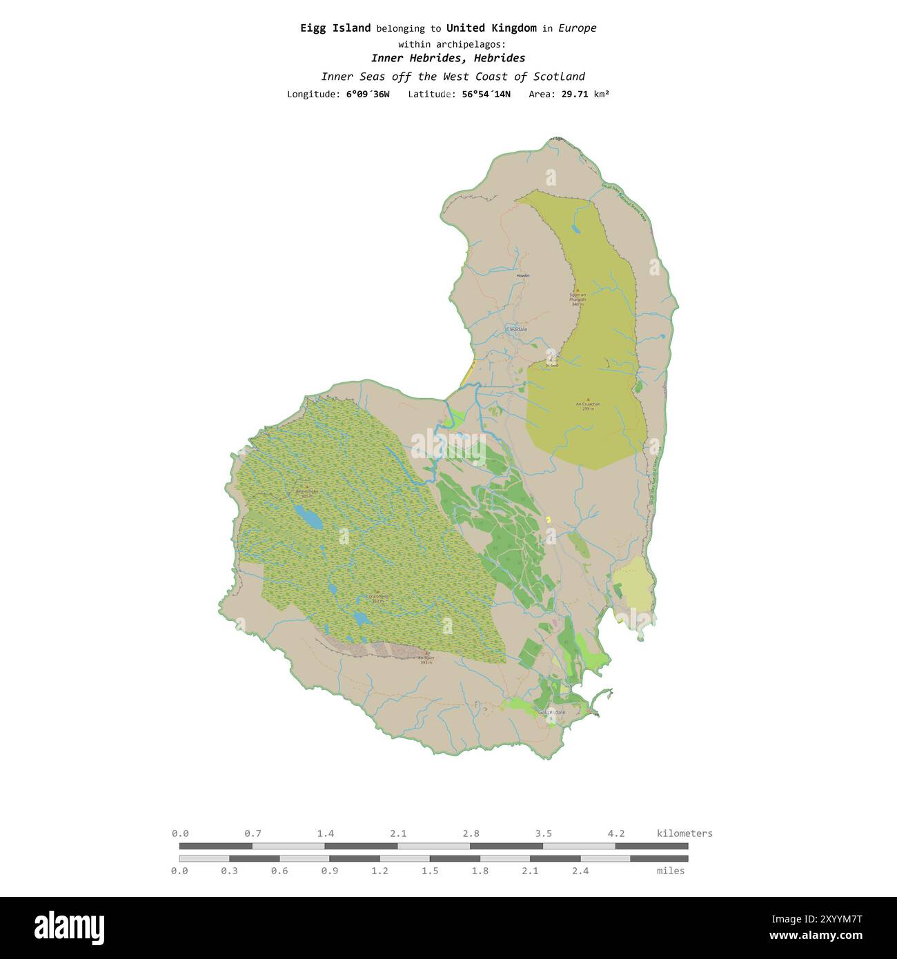 Map of eigg Cut Out Stock Images & Pictures - Alamy