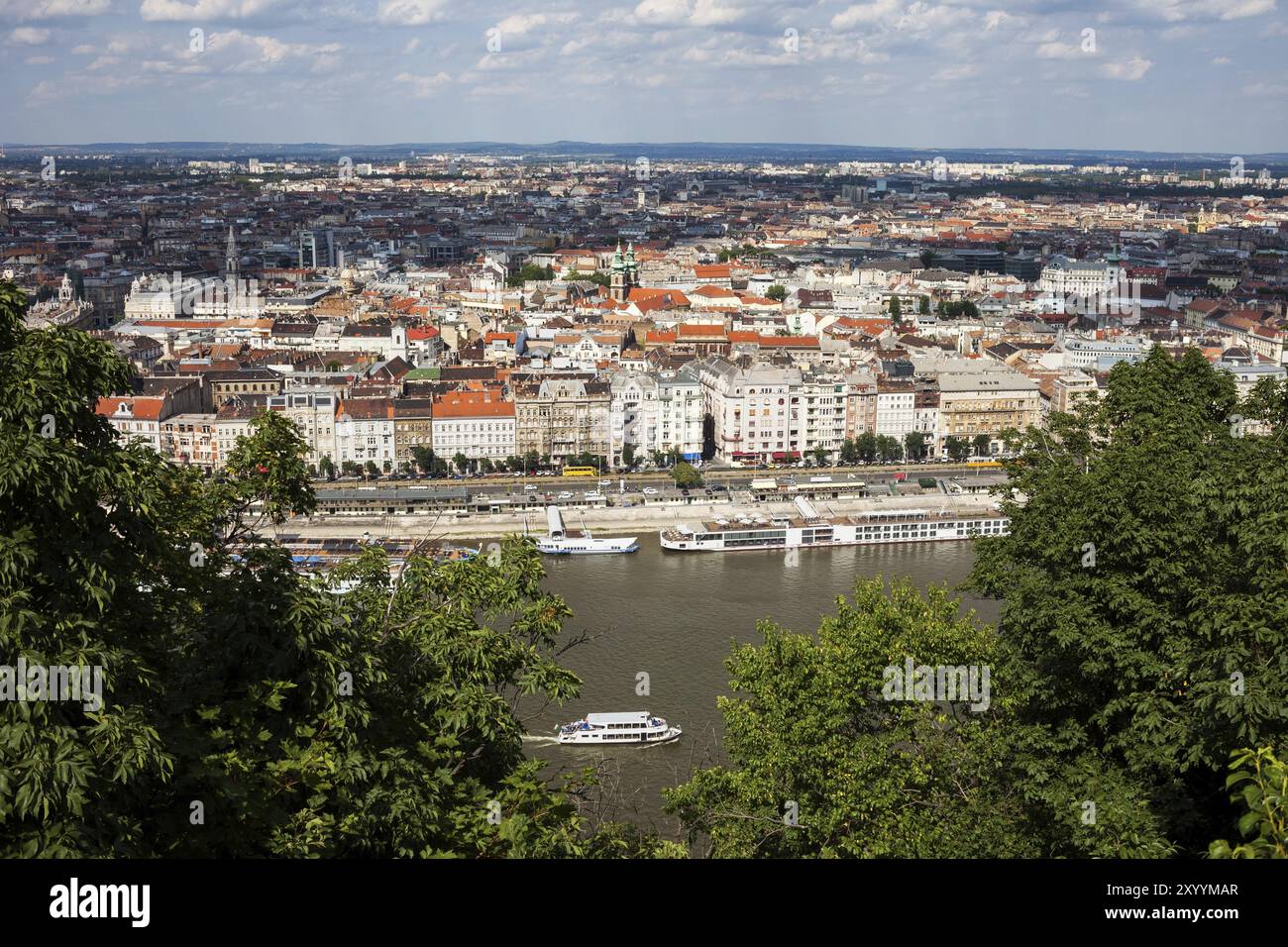 Budapest capital city cityscape with Danube river as seen from the ...