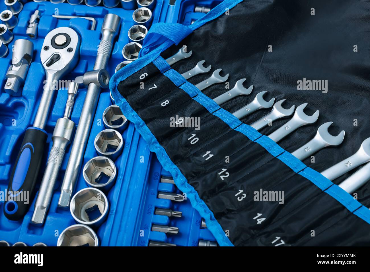 Set of different auto mechanic's tools, closeup Stock Photo - Alamy