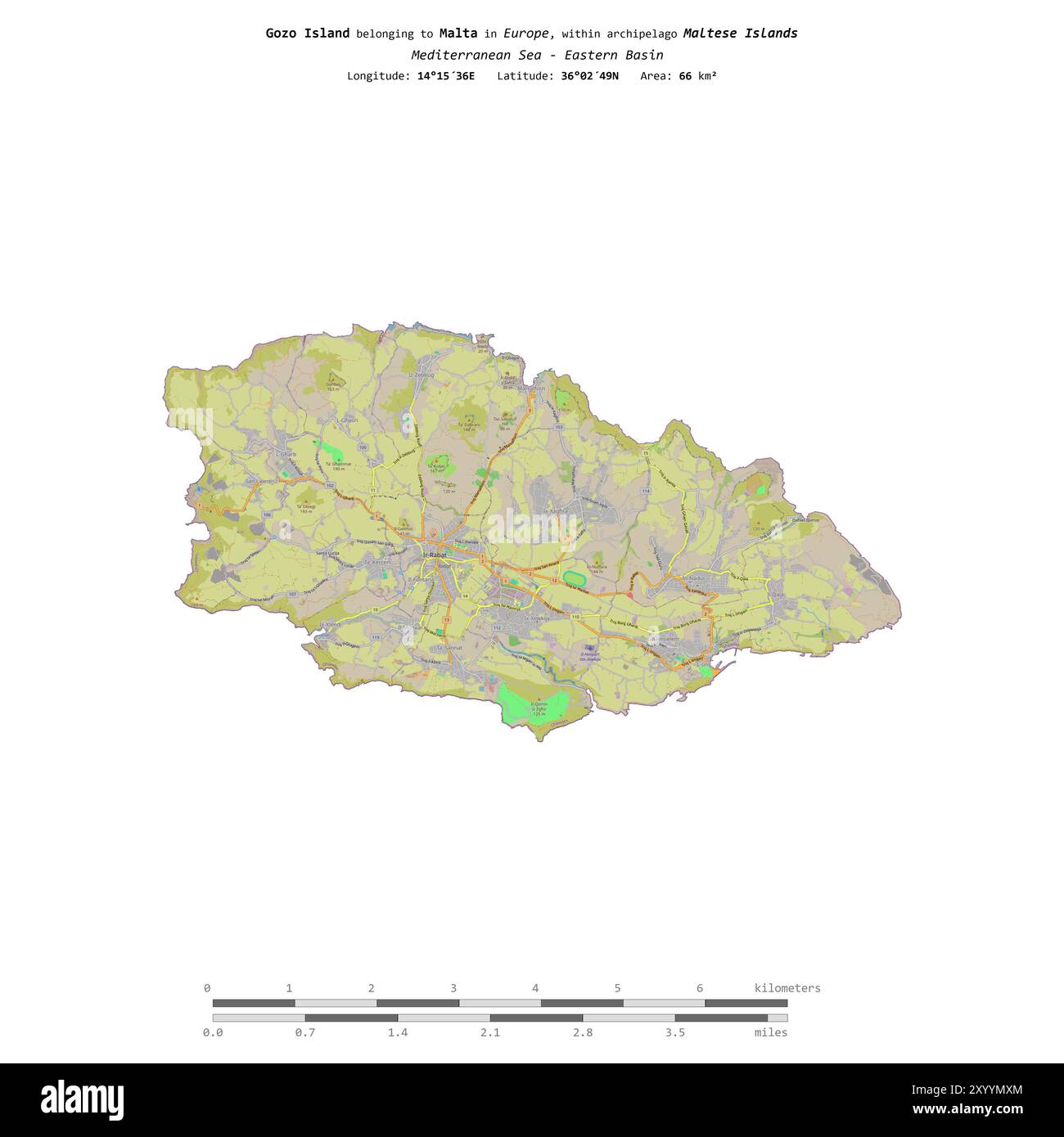 Gozo Island in the Mediterranean Sea - Eastern Basin, belonging to ...