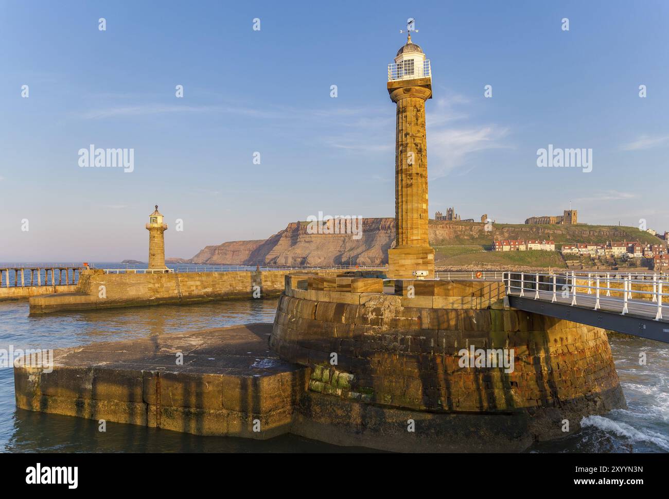 Whitby Pier, North Yorkshire, UK Stock Photo - Alamy