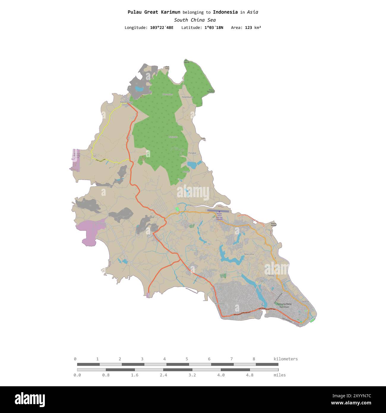 Pulau Great Karimun in the South China Sea, belonging to Indonesia ...