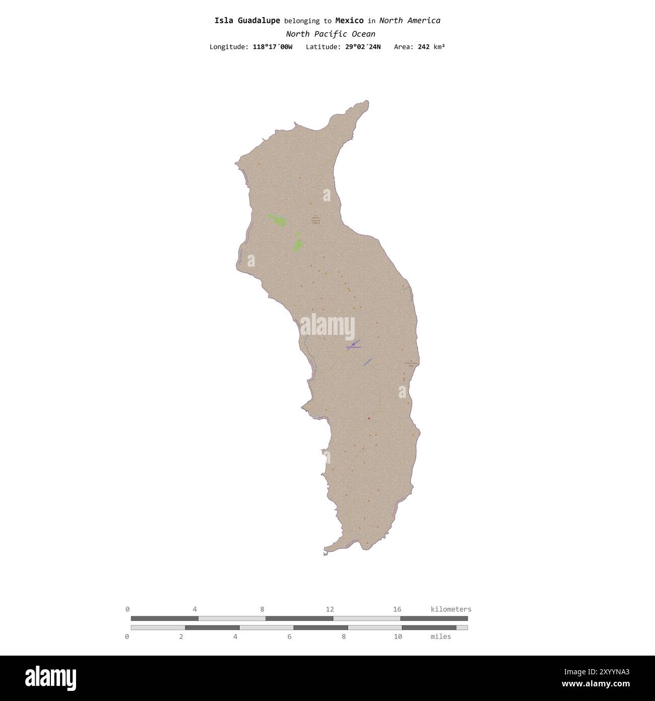 Isla Guadalupe in the North Pacific Ocean, belonging to Mexico ...