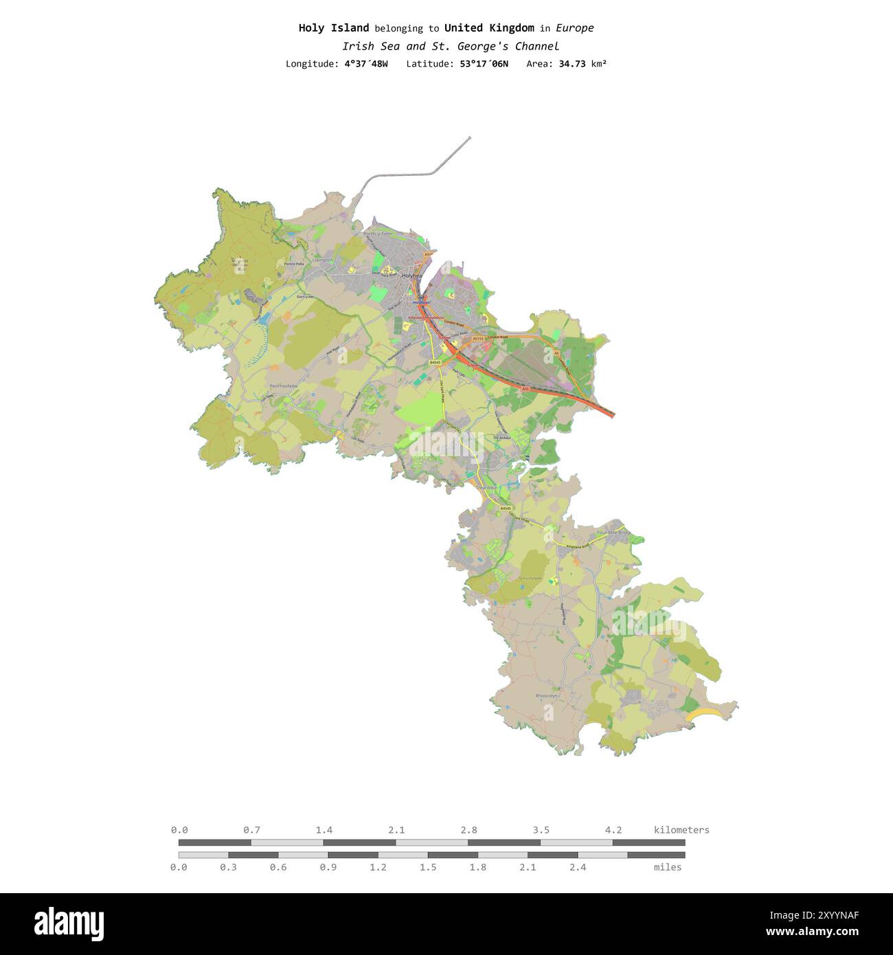 Holy Island in the Irish Sea and St. George's Channel, belonging to ...