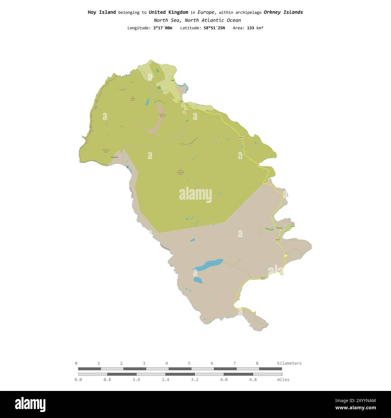 Map of hoy hi-res stock photography and images - Alamy