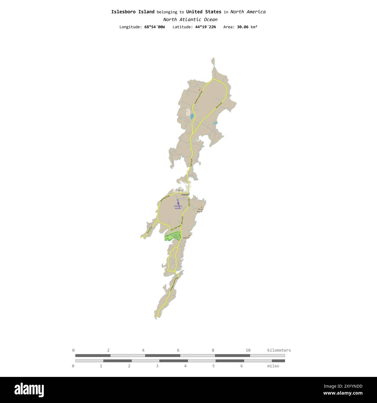 Islesboro Island in the North Atlantic Ocean, belonging to United ...