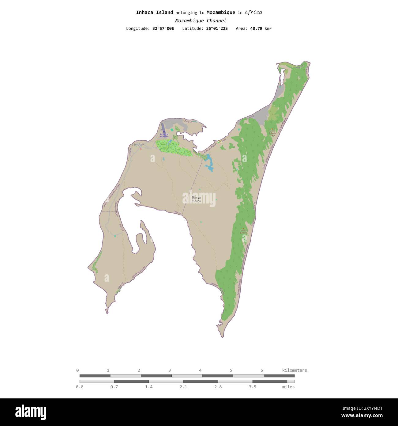 Inhaca Island in the Mozambique Channel, belonging to Mozambique ...