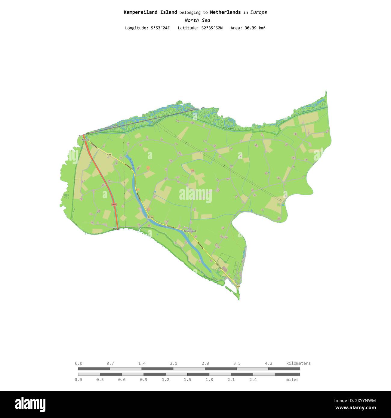 Kampereiland Island in the North Sea, belonging to Netherlands ...