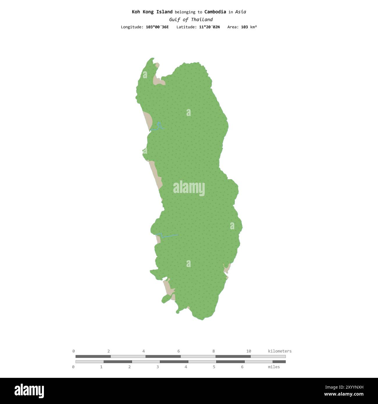 Koh Kong Island in the Gulf of Thailand, belonging to Cambodia ...