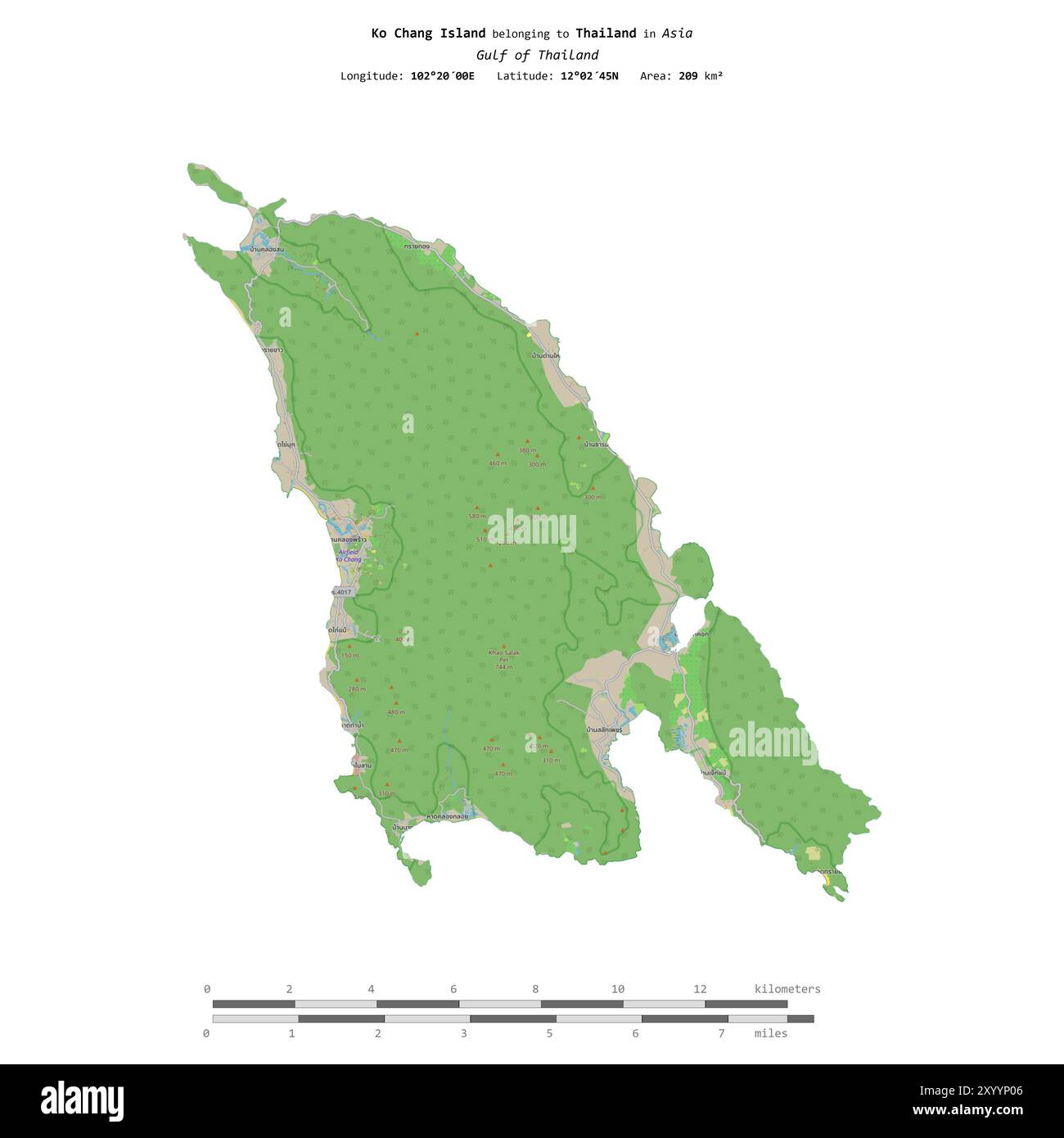 Ko Chang Island in the Gulf of Thailand, belonging to Thailand ...