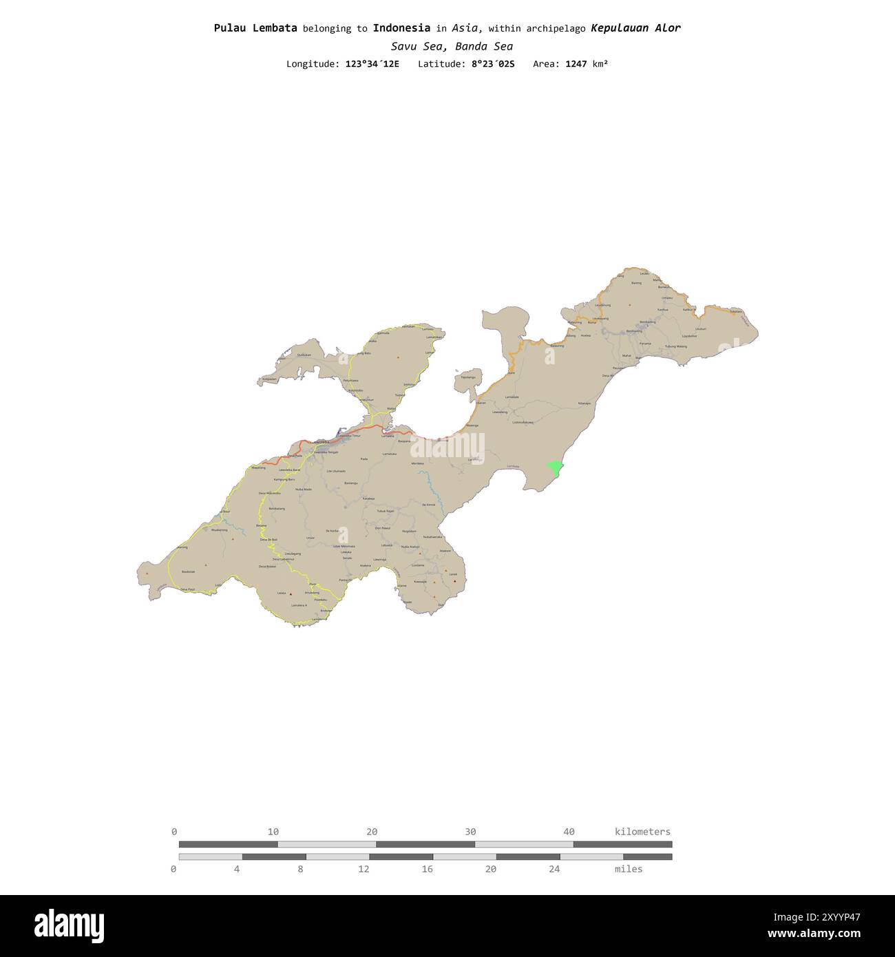 Lembata island geography Cut Out Stock Images & Pictures - Alamy
