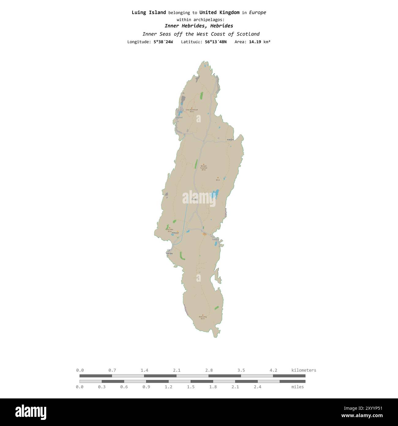 Inner hebrides map Cut Out Stock Images & Pictures - Alamy