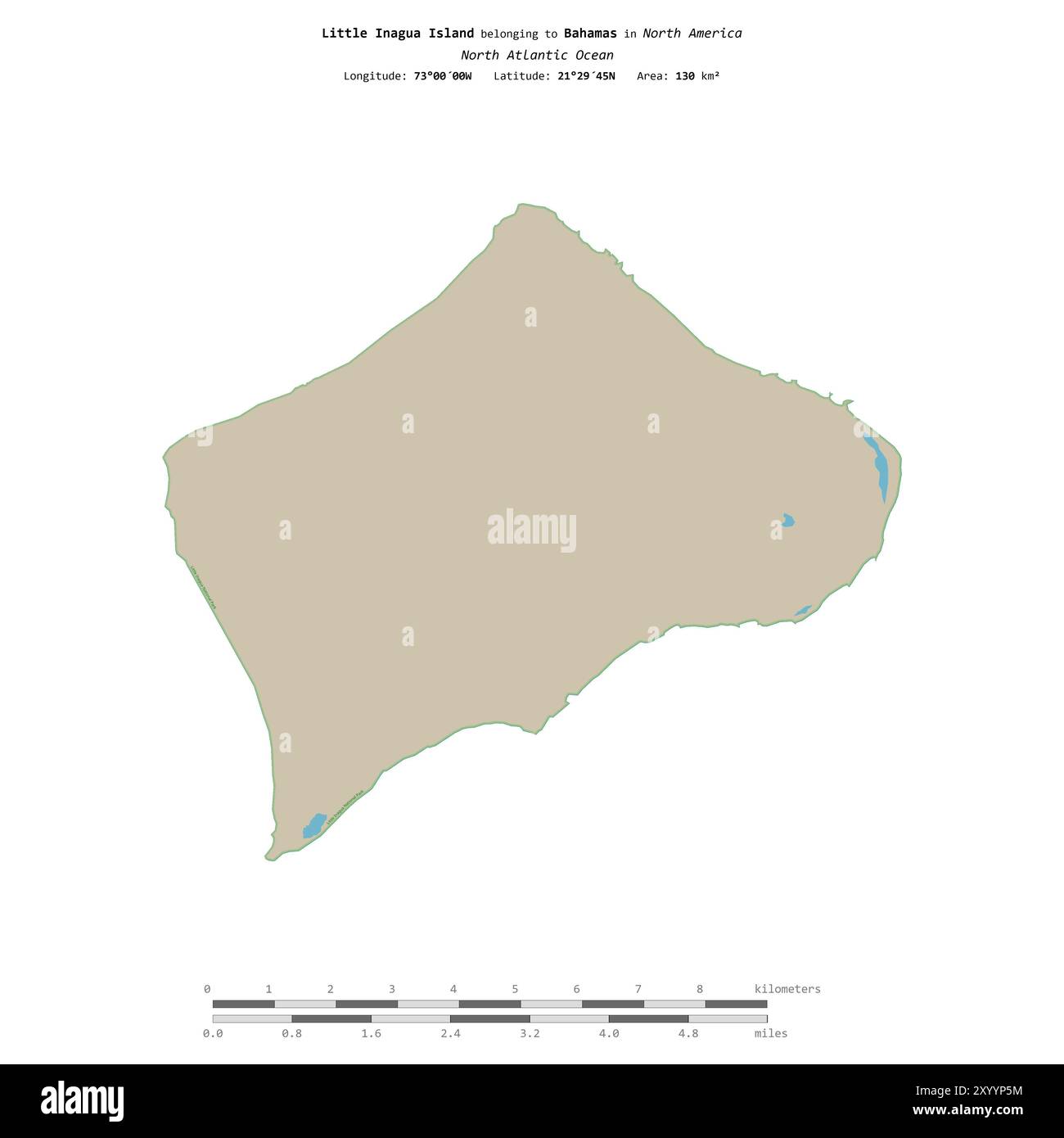 Little Inagua Island in the North Atlantic Ocean, belonging to Bahamas ...