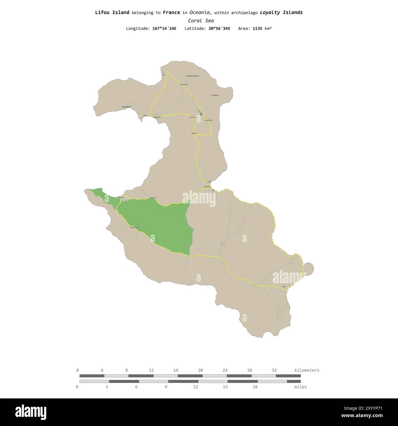 Island of lifou Cut Out Stock Images & Pictures - Alamy