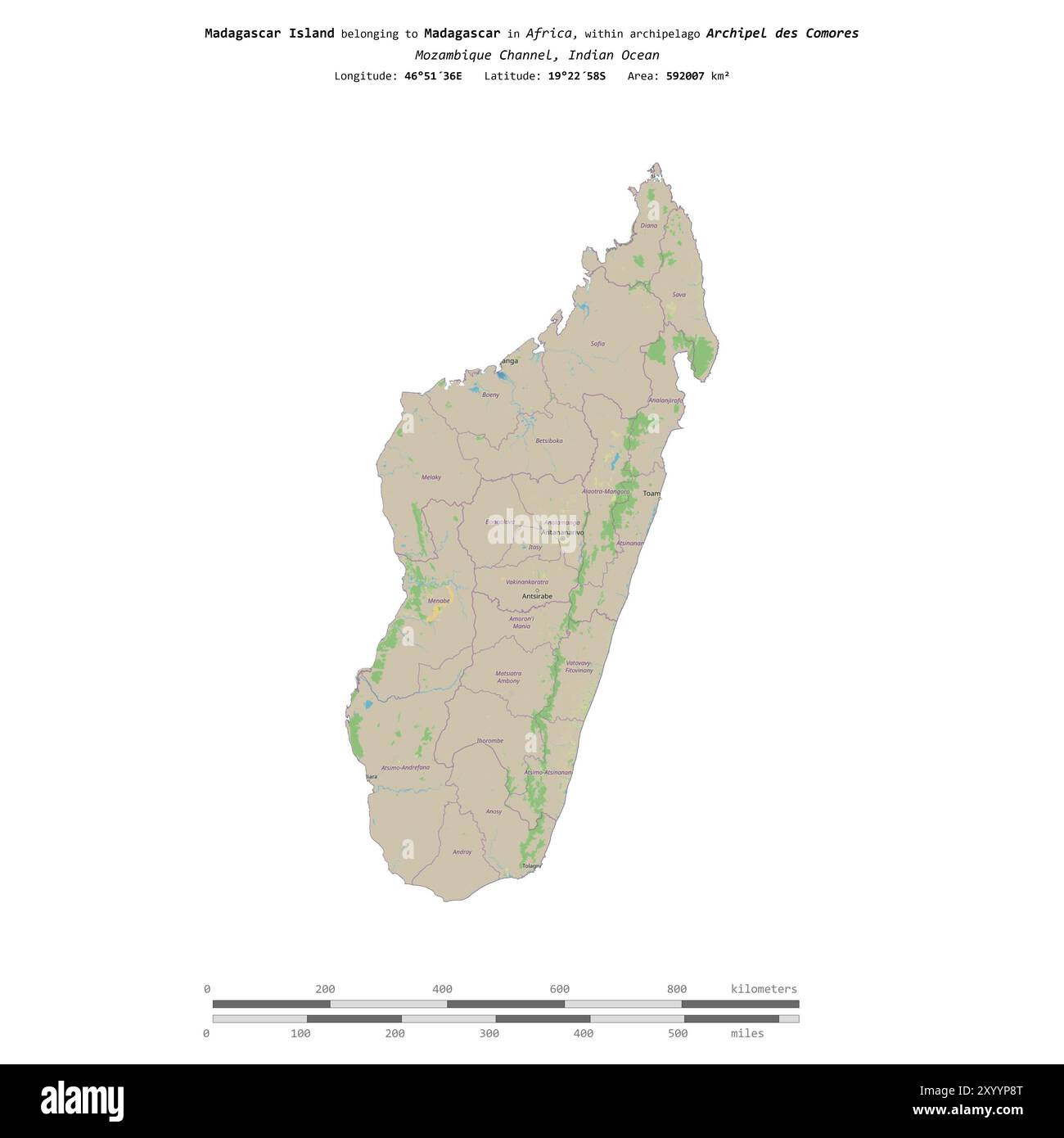 Madagascar Island in the Indian Ocean, belonging to Madagascar ...