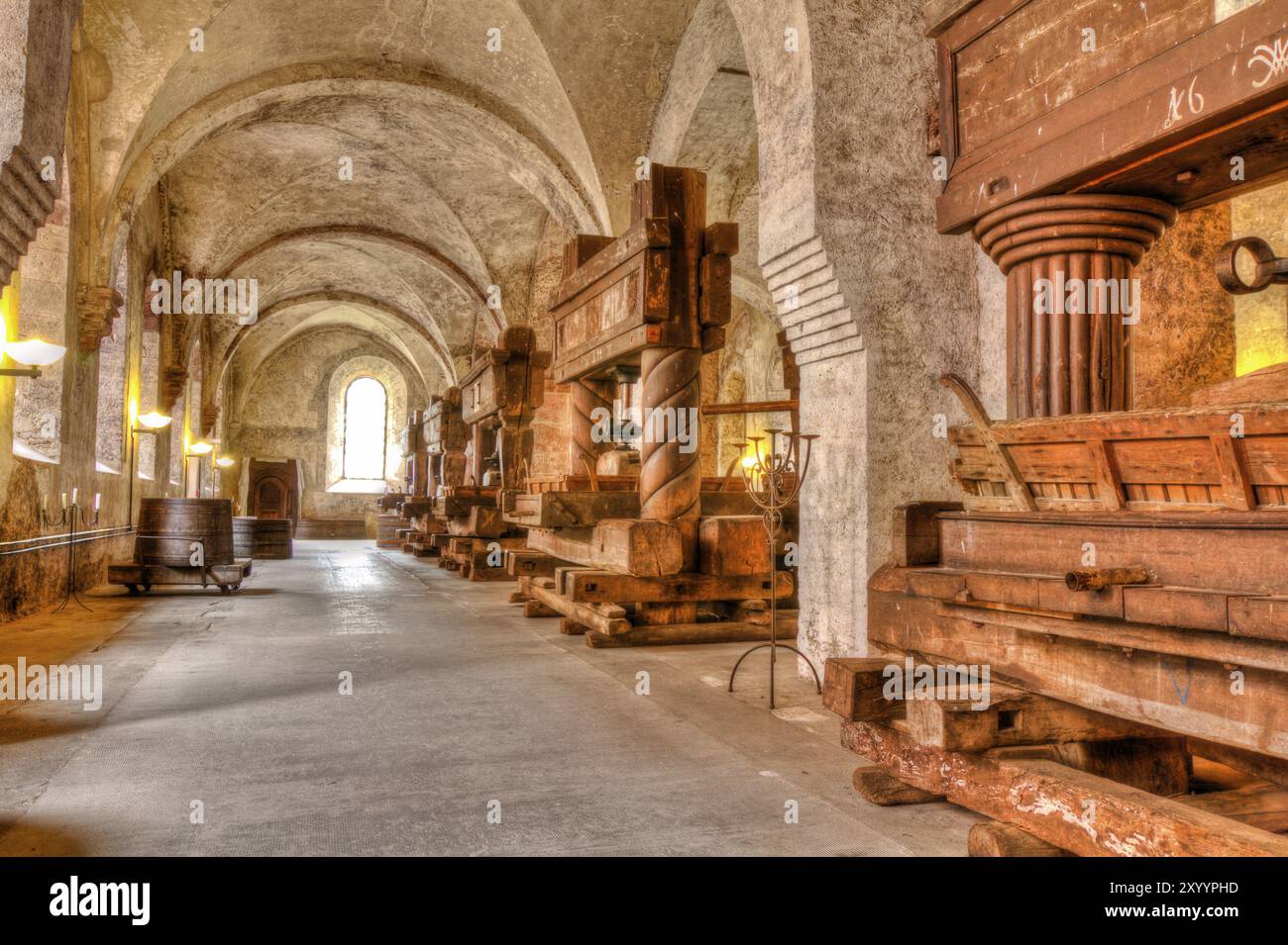 Old wine cellar in Eberbach Monastery Stock Photo - Alamy