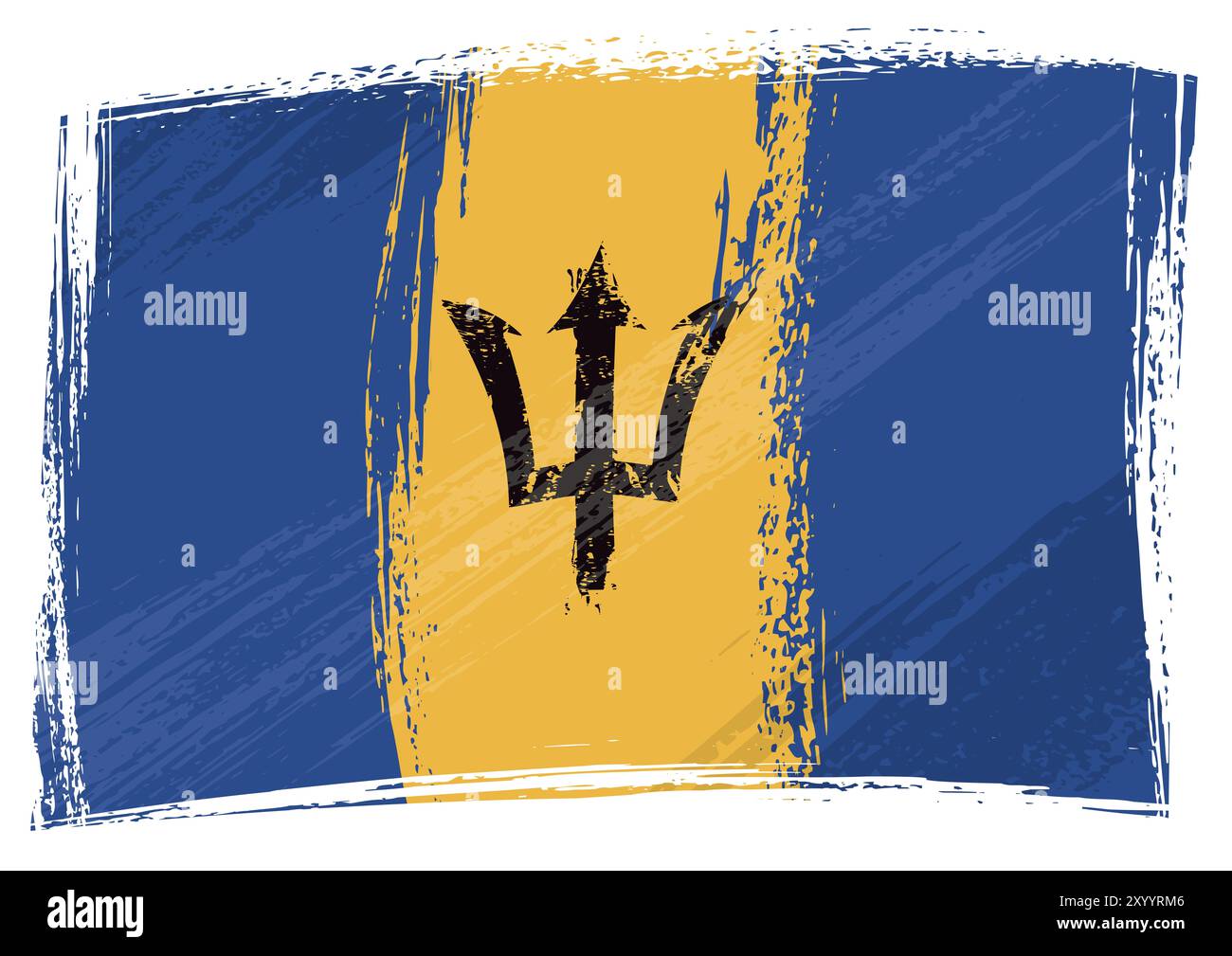 National symbols flag barbados Cut Out Stock Images & Pictures - Alamy