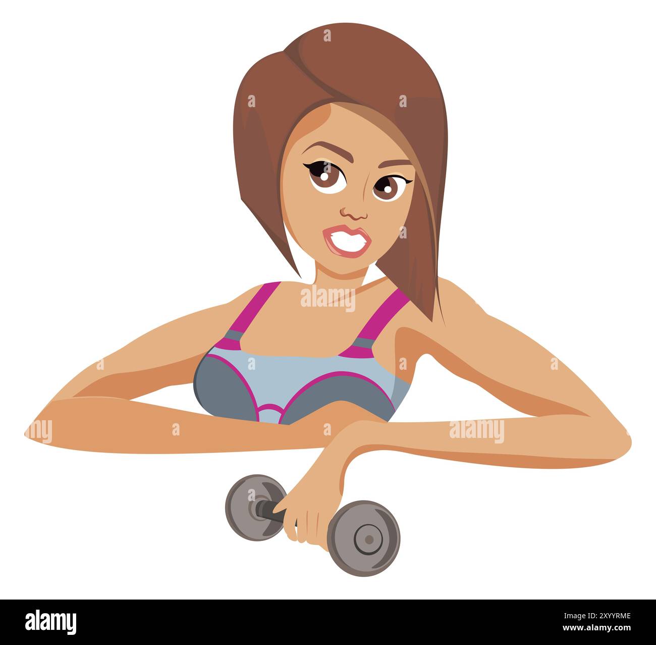 Cartoon fitness woman hi-res stock photography and images - Alamy