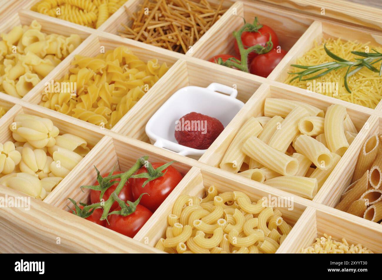 Various types of pasta in a frame. Various types of pasta with ...