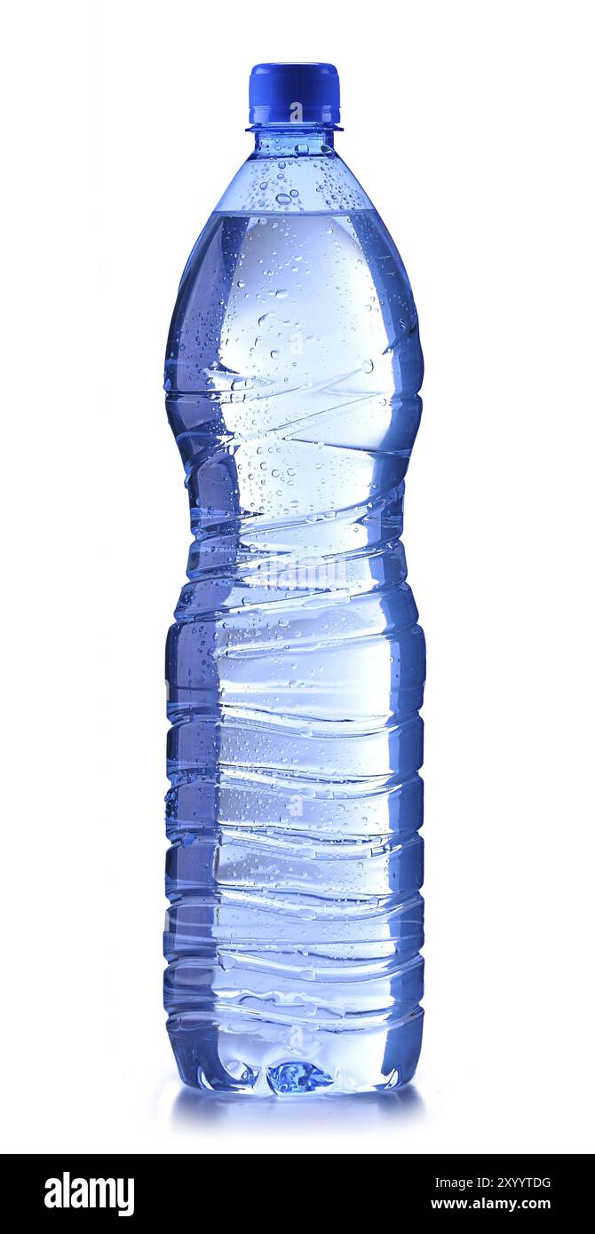 Polycarbonate plastic bottle of mineral water isolated on white background Stock Photo - Alamy