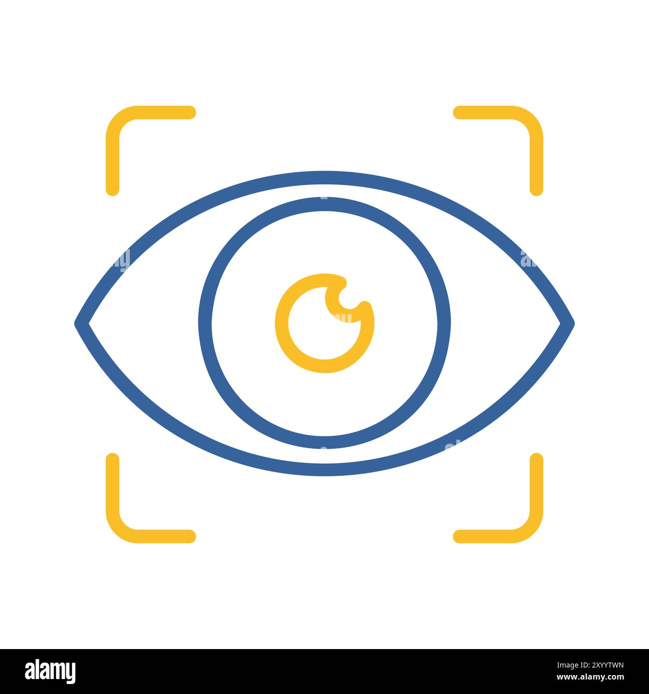Eye scan vector icon. Retina check symbol. Security sign. Graph symbol ...