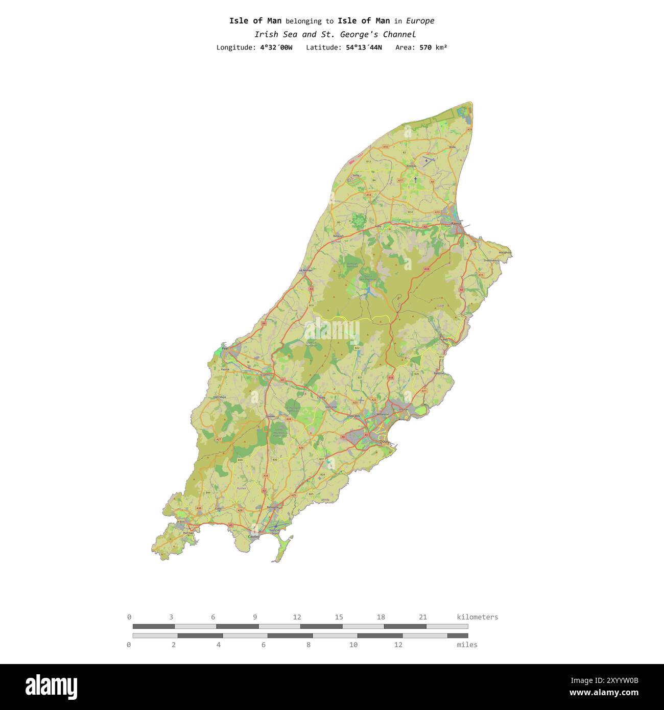 Ile de man map hi-res stock photography and images - Alamy