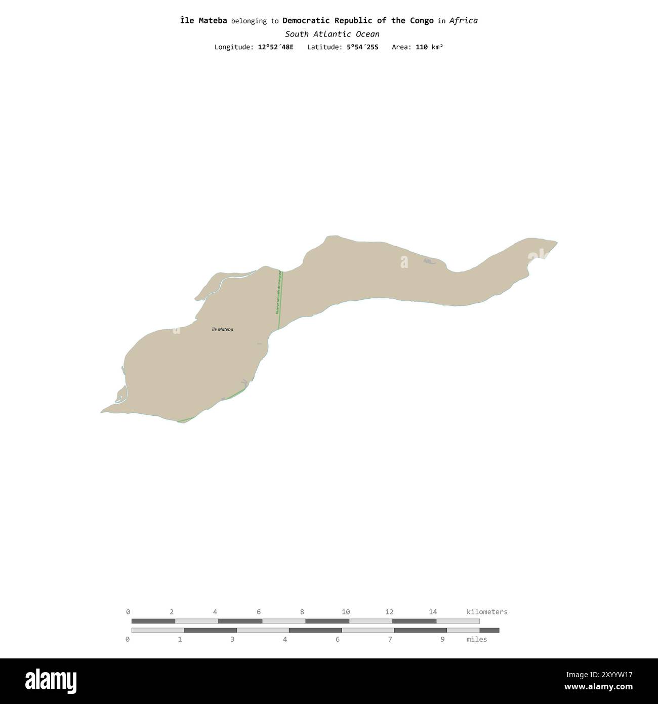 Ile Mateba in the South Atlantic Ocean, belonging to Democratic ...