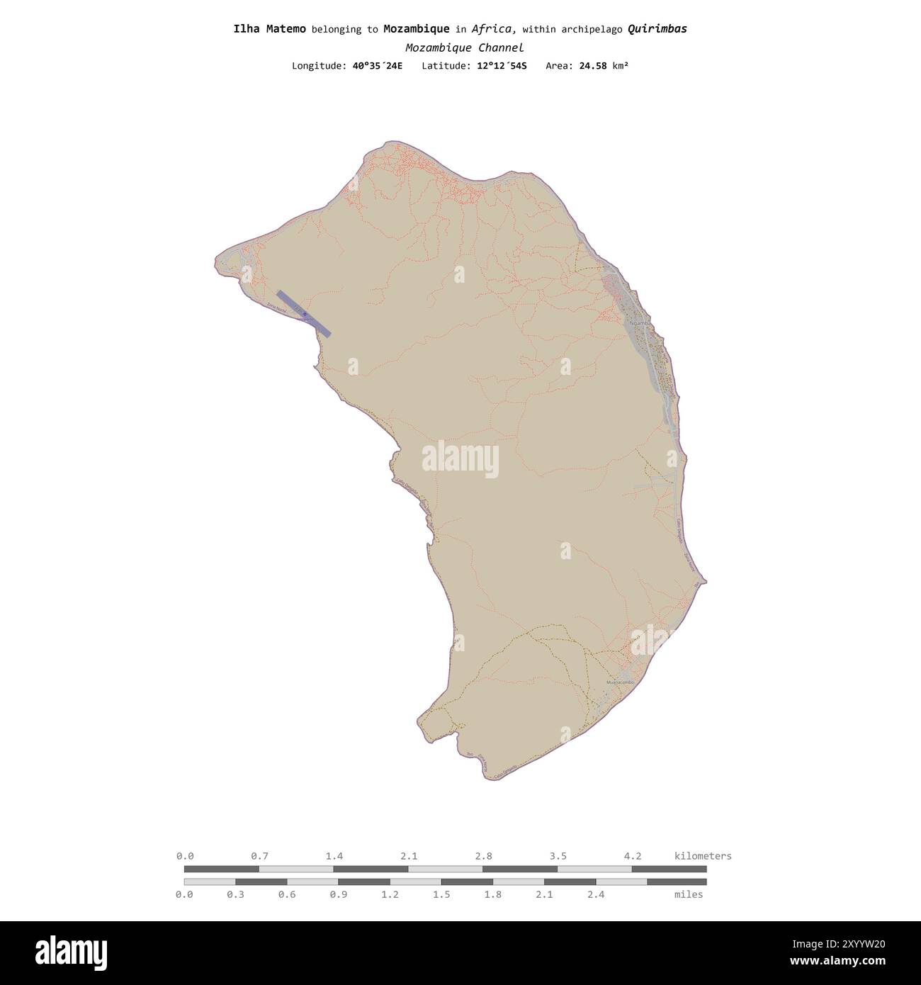 Ilha Matemo in the Mozambique Channel, belonging to Mozambique ...