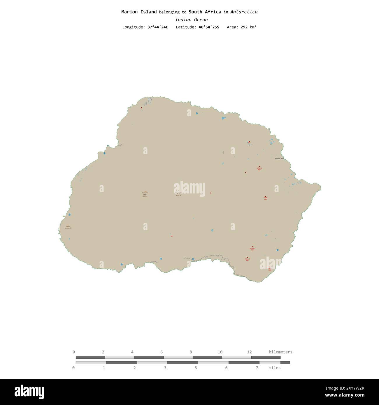 Marion Island in the Indian Ocean, belonging to South Africa, isolated ...