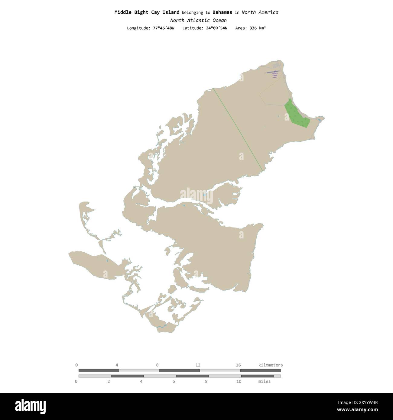 Middle Bight Cay Island in the North Atlantic Ocean, belonging to ...