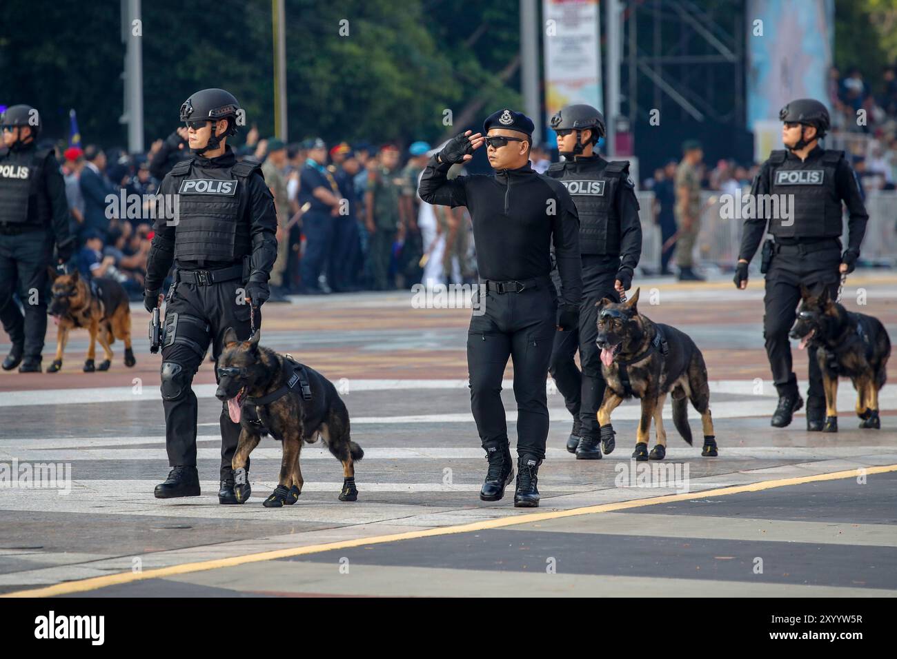 Kuala Lumpur, Malaysia. 31st Aug, 2024. Royal Malaysian Police K9 unit ...