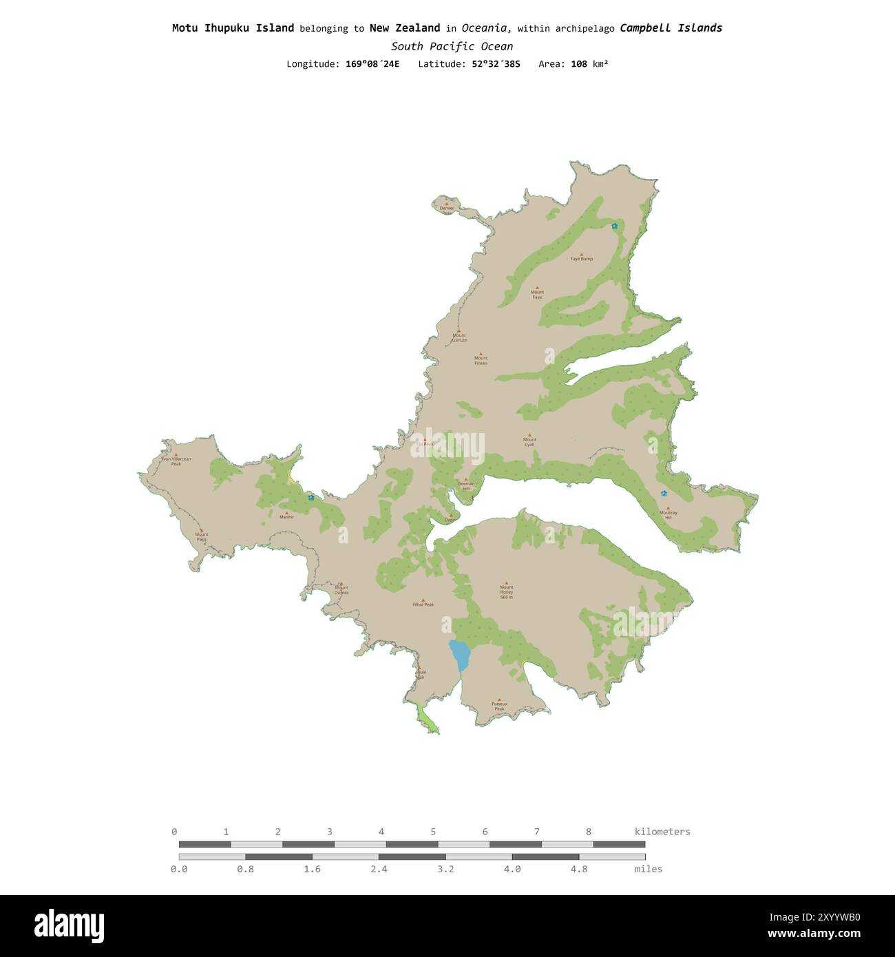 Motu Ihupuku Island in the South Pacific Ocean, belonging to New ...