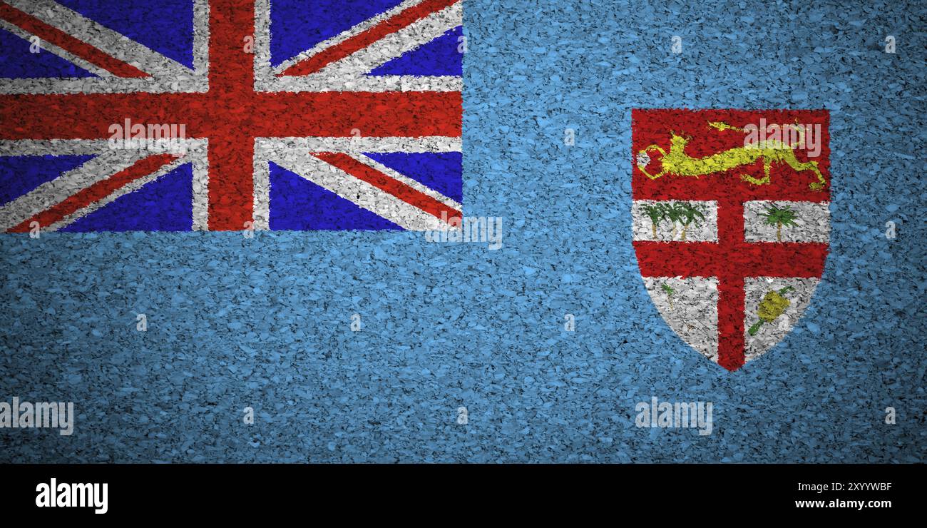 The Fiji flag painted on a cork board Stock Photo - Alamy