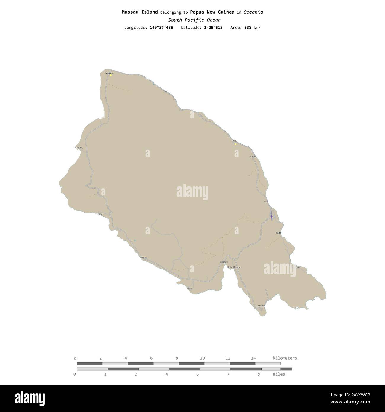 Mussau Island in the South Pacific Ocean, belonging to Papua New Guinea ...