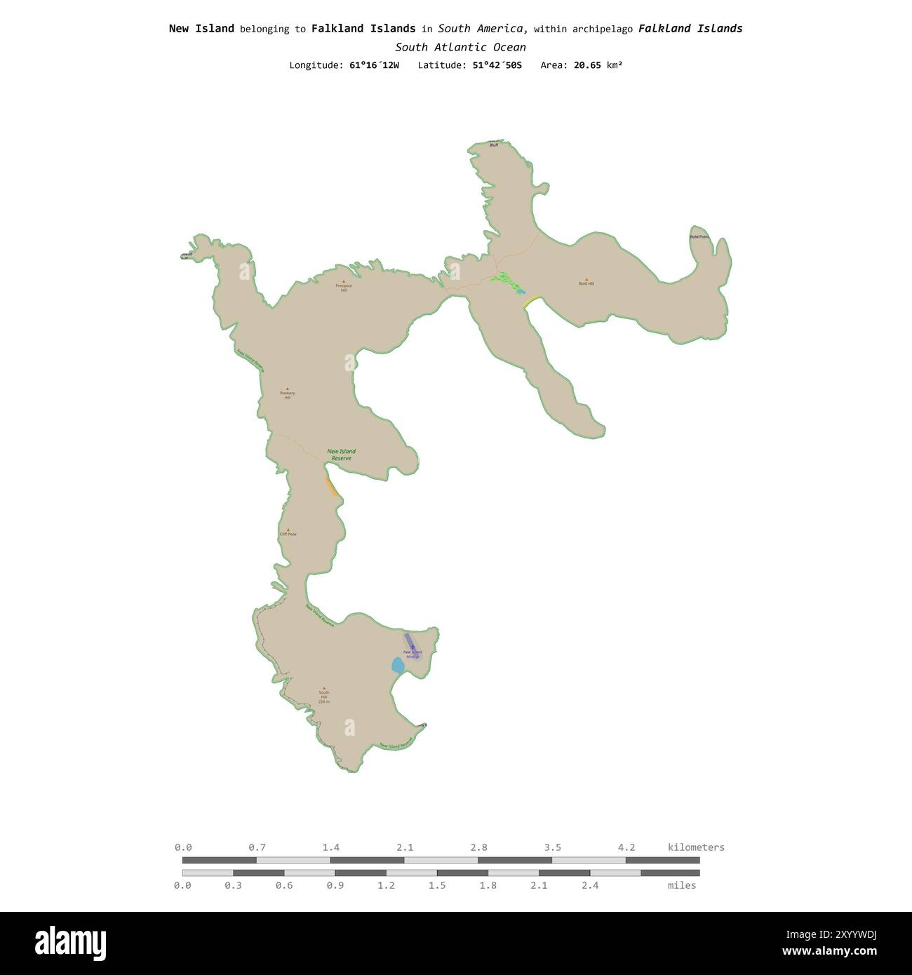 New Island in the South Atlantic Ocean, belonging to Falkland Islands ...