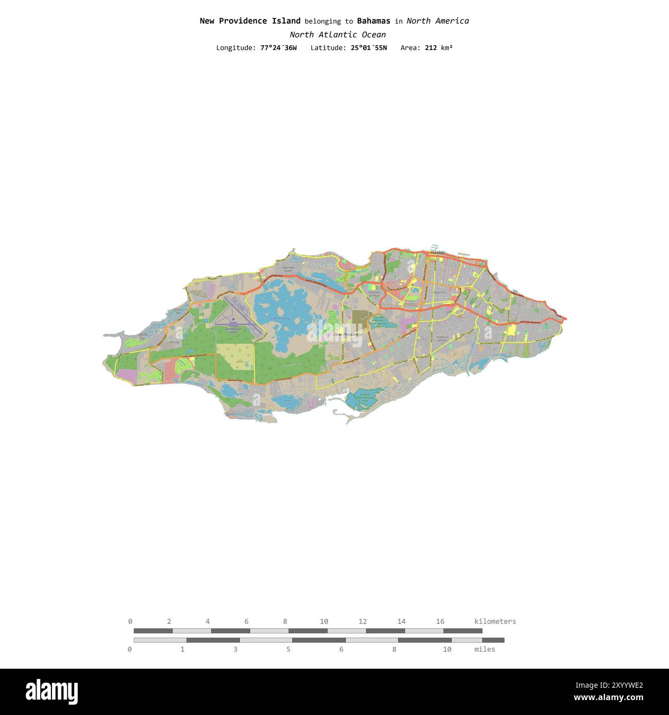 New Providence Island in the North Atlantic Ocean, belonging to Bahamas ...