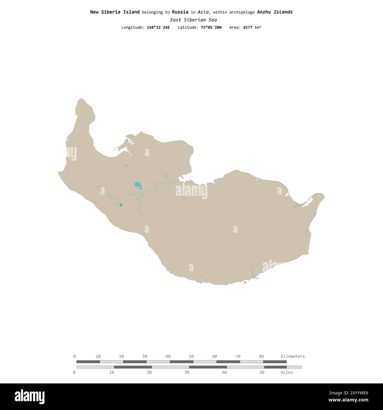 New Siberia Island in the East Siberian Sea, belonging to Russia ...