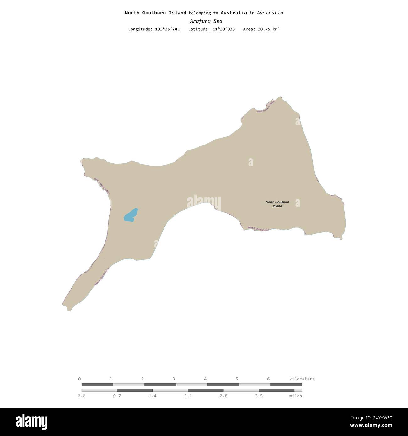 North Goulburn Island in the Arafura Sea, belonging to Australia ...