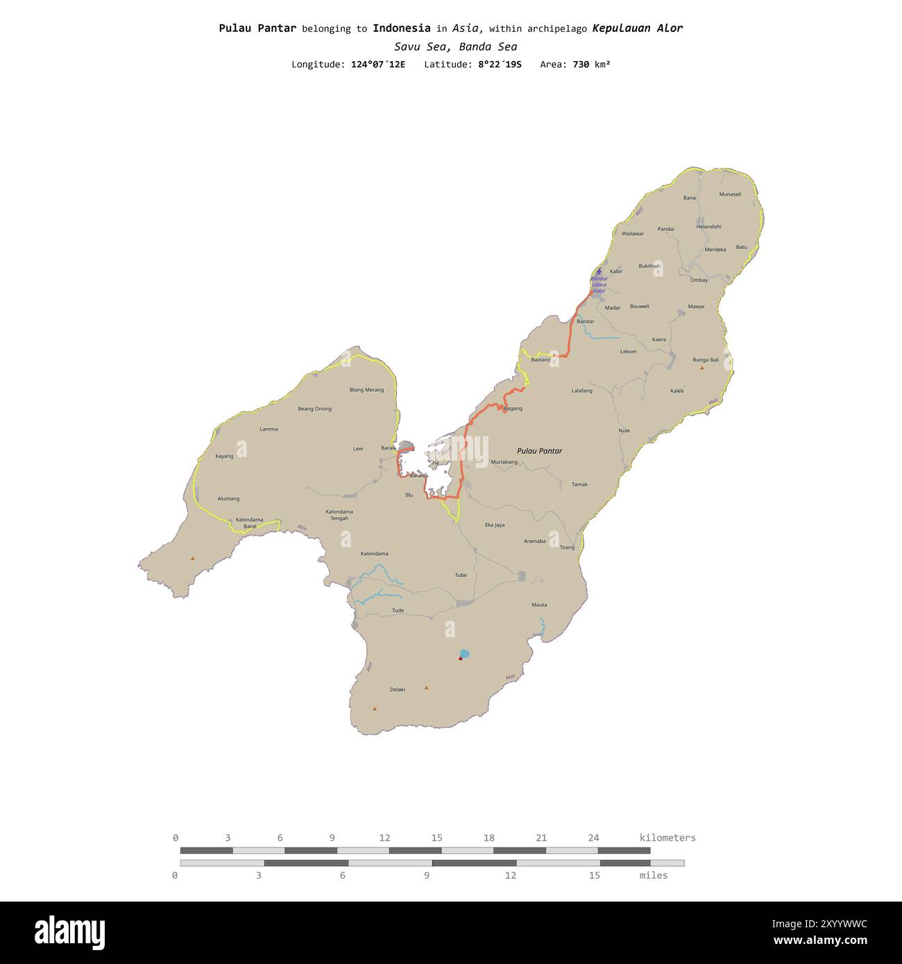 Alor island indonesia map hi-res stock photography and images - Alamy