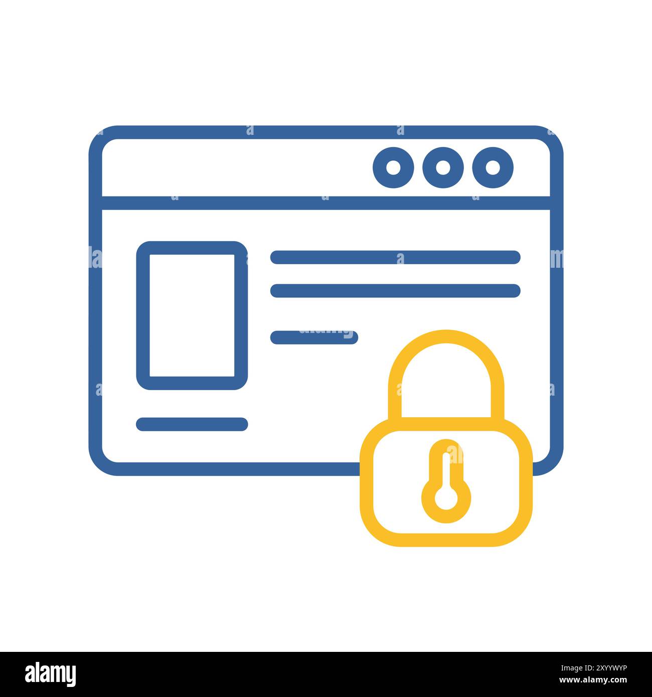 Trusted website, information safety vector icon. Security sign. Graph ...