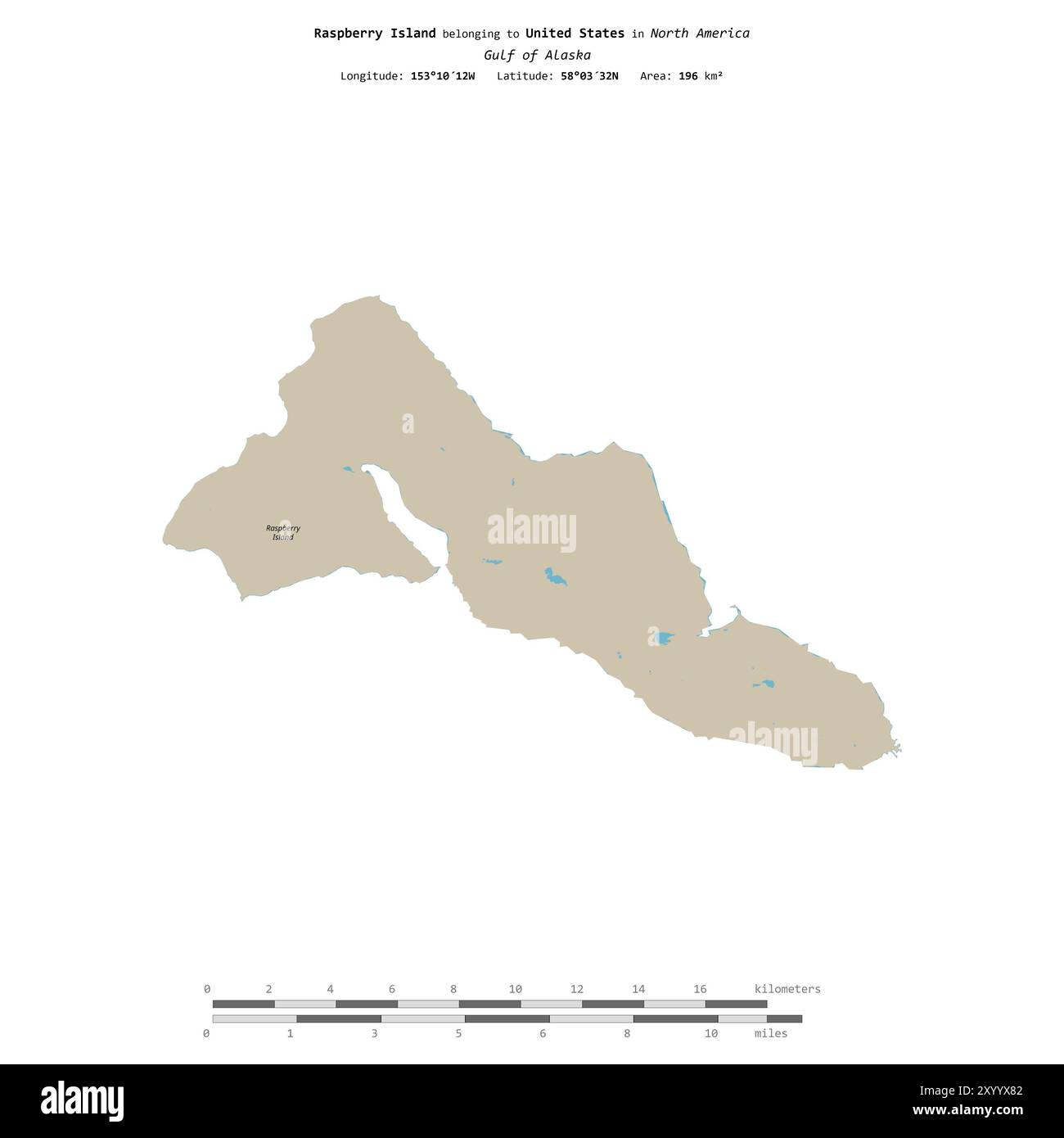 Raspberry Island in the Gulf of Alaska, belonging to United States ...