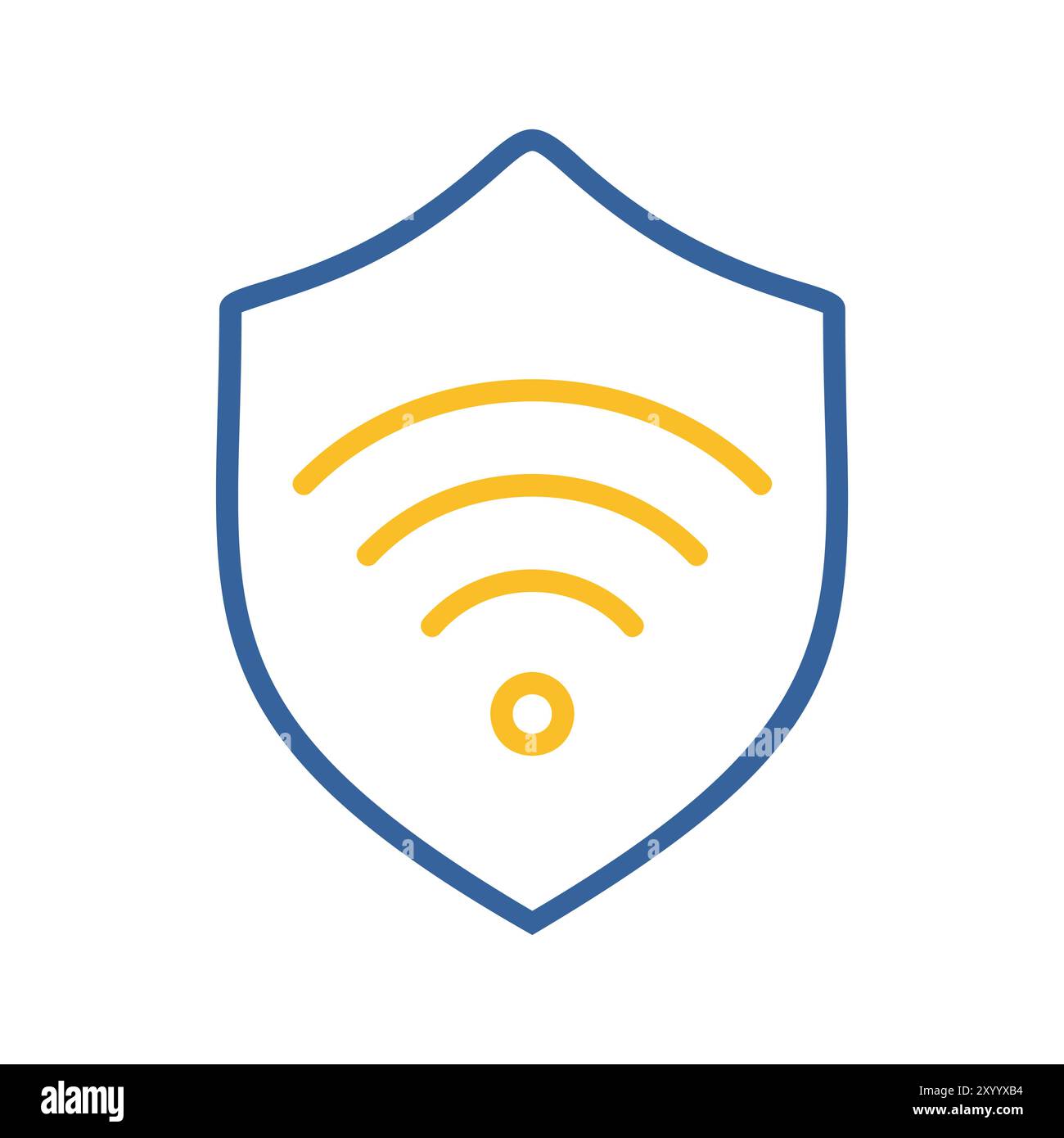 Protection Wifi Vector Icon Private Network Shield With Wi Fi Symbol Security Sign Graph