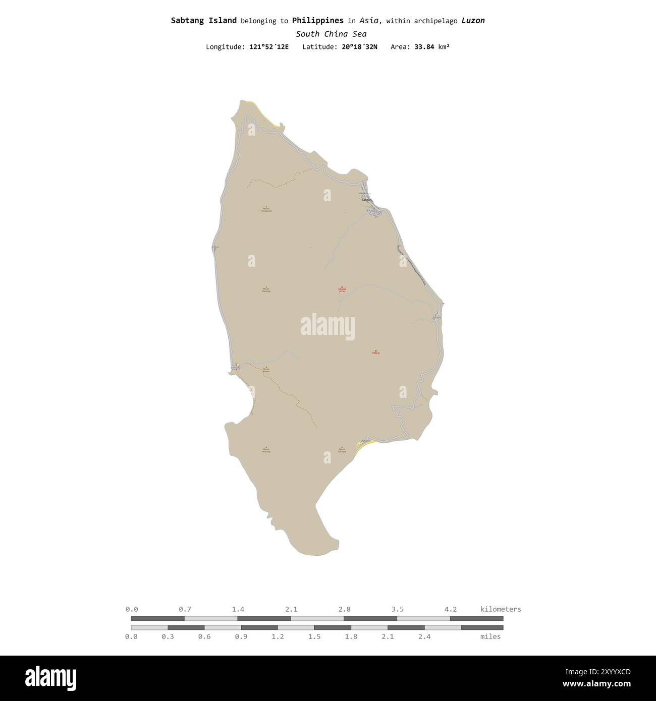 Sabtang Island in the South China Sea, belonging to Philippines ...