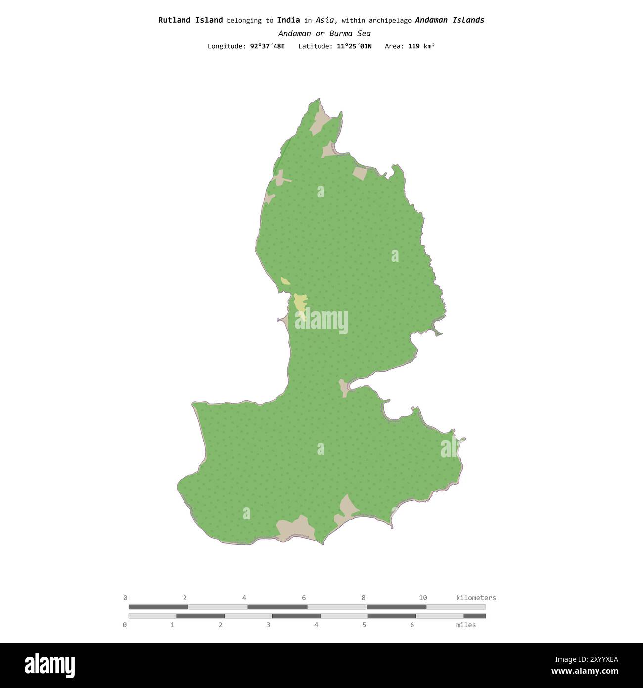 Rutland Island in the Andaman or Burma Sea, belonging to India ...