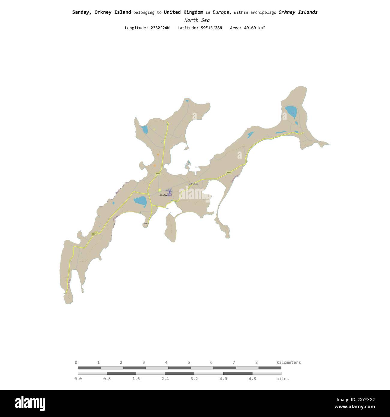 Sanday, Orkney Island in the North Sea, belonging to United Kingdom ...