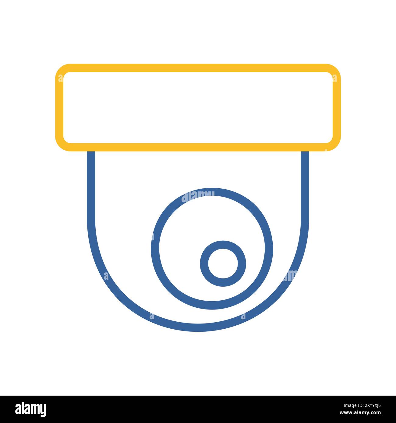 Dome camera vector icon. CCTV, security ceiling video round camera ...