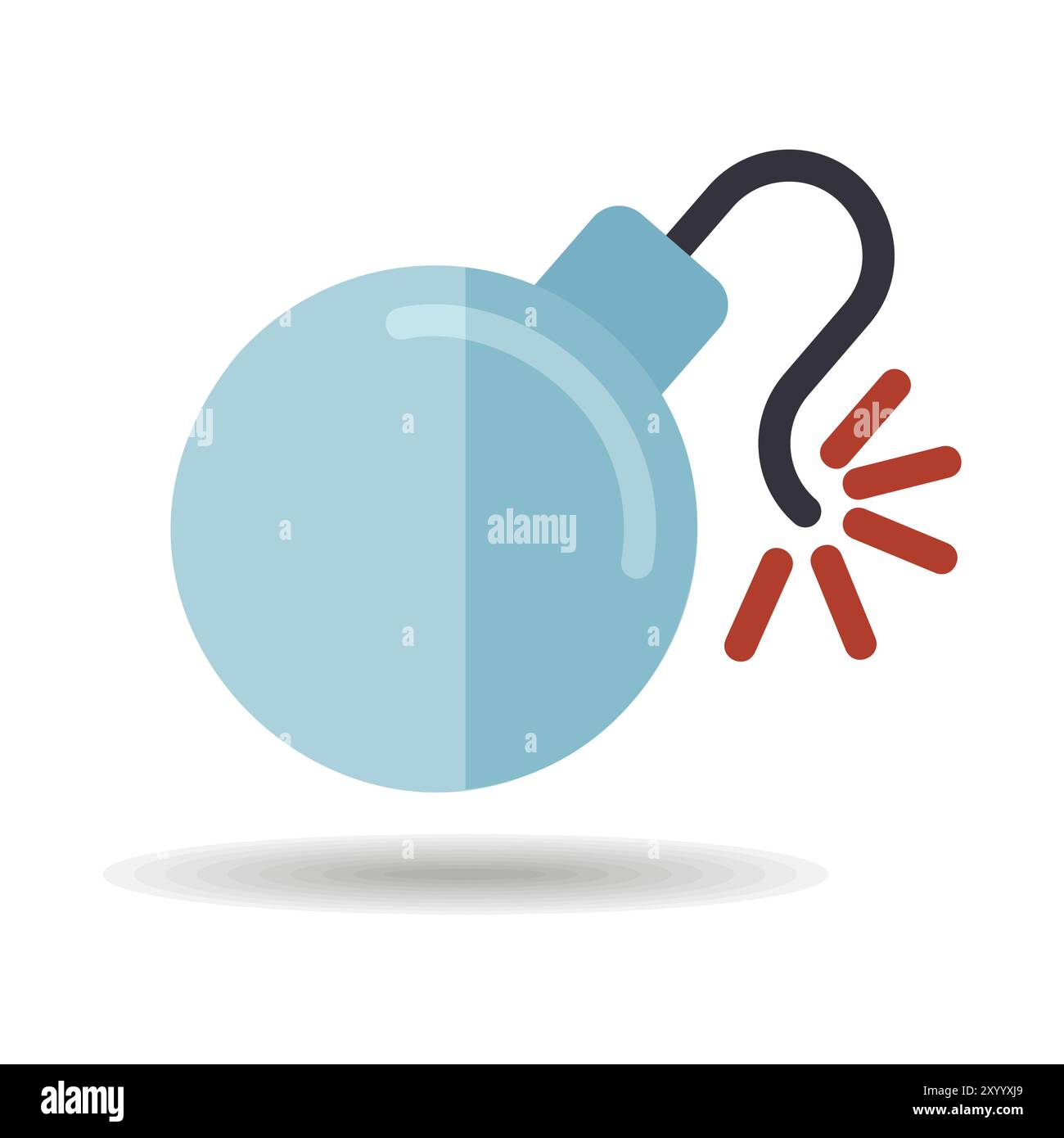 Bomb with lit fuse vector icon. Security sign. Graph symbol for your ...
